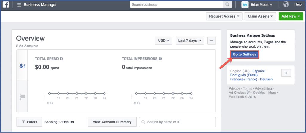 How to Assign a Partner to Your Facebook Business Manager Ad Account ...