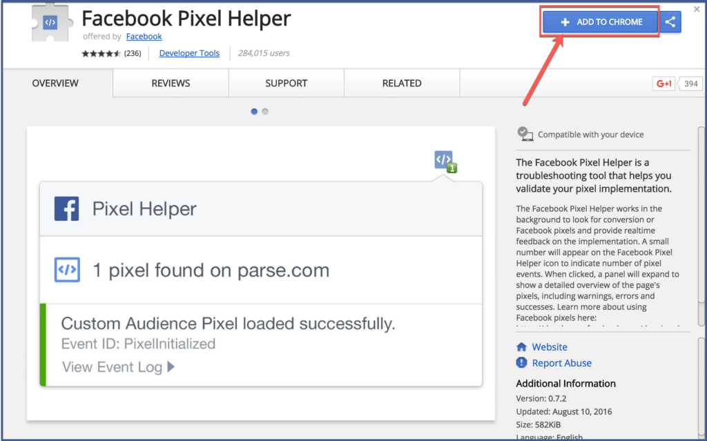 Facebook Pixel Helper Chrome Extension Installation Guide - AdvertiseMint Facebook Pixel Helper Chrome Extension Installation Guide - AdvertiseMint