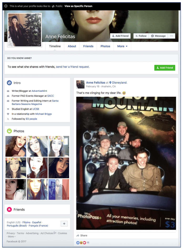 How To View Facebook Profile As Friend - AdvertiseMint