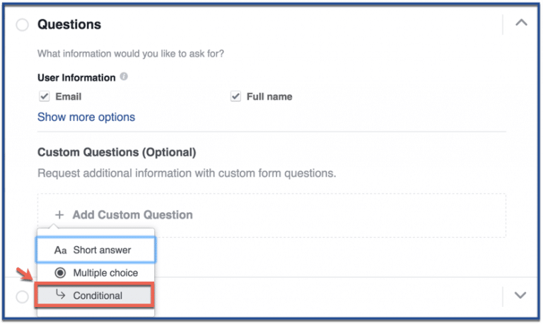 How to Create Conditional Answers for Lead Ads - AdvertiseMint