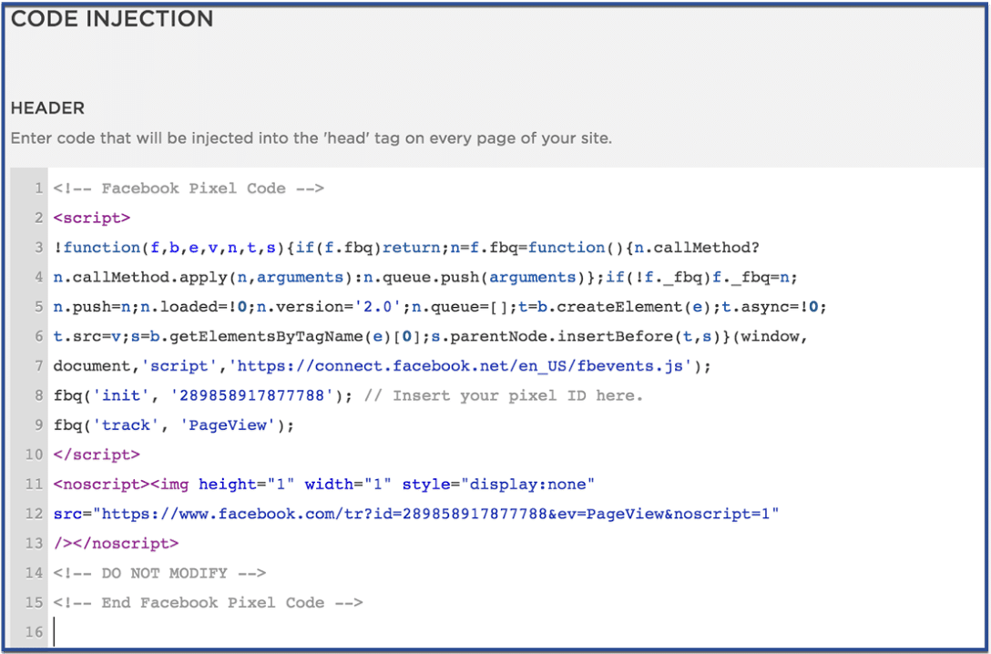How to Install the Facebook Pixel on Squarespace - AdvertiseMint