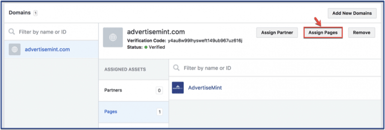 How to Verify Your Domain with Facebook - AdvertiseMint