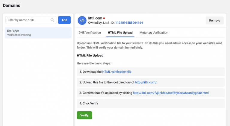 How to Verify Your Domain on Facebook - AdvertiseMint